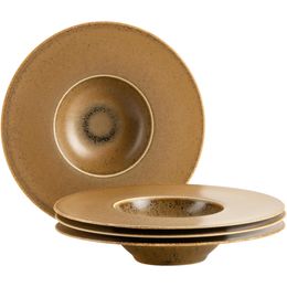 M&auml;ser M&Auml;SER Pastateller "Gourmetteller Grumpy, aus Porzellan", 25cm, gold, Speiseteller, Geschirr-Set, Teller-Set