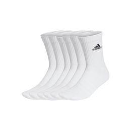 Herren Kurzsocken "Socken Cushioned Crew 6er Pack", adidas originals, Gr. 37, weiß, Obermaterial: 62% Baumwolle CO. 36% Polyester PES. 1% Elasthan