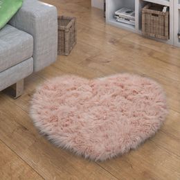 Fellteppich Paco Home, B:80cm H:64mm L:75cm, pink, Polyester, Teppiche, "Playa 960", Kunstfell, Flokati-Optik, Hochflor, weich und flauschig,