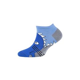 s.Oliver M&auml;dchen Sneakersocken "Sneakersocken 6er Pack", Gr. 27, blau, 78% Baumwolle, 20% Polyamid, 2% Elasthan, gemustert, Socken