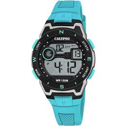Calypso Watches Kinder Chronograph "Digital Crush", blau, Armbanduhren, Kinderuhr, Quarzuhr, Armbanduhr, Junge, digital, Tag, Wochentag, Monat