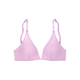 s.Oliver Damen Bralette-BH "Charlotte", Gr. 75, pink, T&uuml;ll, Obermaterial: 88% Polyamid, 12% Elasthan, BHs, ohne B&uuml;gel aus T&uuml;ll in dezenter