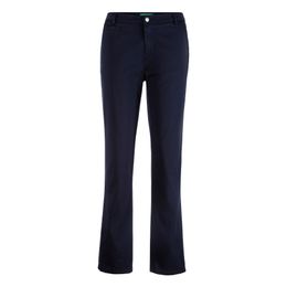Damen Chinohose, blau, Gr. 34, United Colors Of Benetton, unifarben, Web, Obermaterial: 97% Baumwolle, 3% Elasthan, Hosen, mit ausgestelltem Bein