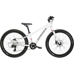 KROSS Kinderfahrrad "Kinder-MTB Level Jr 2.0", 30cm, 24 Zoll (60,96cm) hinten: 24 Zoll (60,96cm), wei&szlig;, Fahrr&auml;der