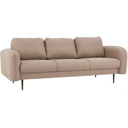 3-Sitzer Home Affaire, B:213cm H:81cm T:93cm, grau, Korpus/Basismaterial: 100% Polyester. Sitzfl&auml;che: 100% Polyester, Sofas, "Skidi", mit losen