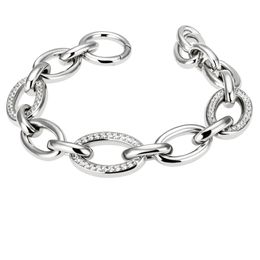 Goldmaid Damen Armband "925 Sterling Silber Gl&auml;nzend Zirkonia wei&szlig;", 21cm, Silber 925 (Sterlingsilber), wei&szlig;, Silber 925 (Sterlingsilber), Armb&auml;nder