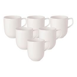 Villeroy & Boch VILLEROY & BOCH Becher "Kaffeebecher Afina 300 ml 6er Set weiß", weiß, Trinkgefäße