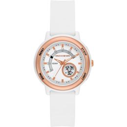 Skechers Damen Chronograph "SALERNO", weiß, Armbanduhren, Quarzuhr, Armbanduhr, Damenuhr, Silikonarmband, analog, digital