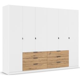 Dreht&uuml;renschrank Rauch, B:271cm H:210cm T:54cm, wei&szlig;, Holzwerkstoff, Schr&auml;nke, "Kleiderschrank Schrank Garderobe Schlafzimmerschrank DAVOA", mit