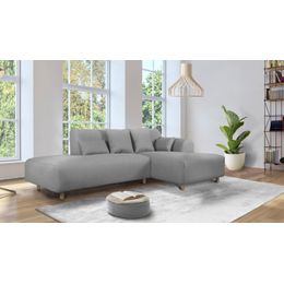 Ecksofa Home Affaire, B:254cm H:83cm T:165cm, grau, Struktur (100% Polyester);Filzoptik (100% Polyester), Wohnzimmer, Sofas, "Svennis L-Form", incl.