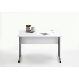 Schreibtisch FMD, B:120cm H:75cm T:80cm, wei&szlig;, B&uuml;ro, Tische, "Calvi"