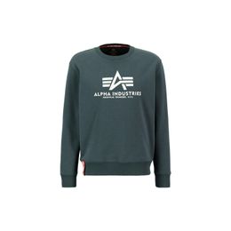 Herren Sweater "Basic Sweatshirt BL", blau, Gr. S, Alpha Industries, Obermaterial: 80% Baumwolle, 20% Polyester, Sweatshirts