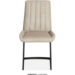Esszimmerstuhl OMG DESIGN, B:51cm H:94,5cm T:61cm, beige, Polyester, St&uuml;hle, "Brisbane", Esszimmerstuhl, pflegeleichter Bezug