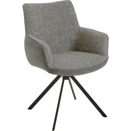 NIEHOFF SITZM&Ouml;BEL Esszimmerstuhl, B:62cm H:86cm T:62cm, grau, NIEHOFF SITZM&Ouml;BEL, Arizona (100% PES, Scheuertouren 75000, Pillingbildung 4, Abriebfestigkeit 4,