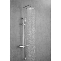 Duschsystem &Oslash;RESUND, H:135cm T:9,5cm, silber, Brausegarnituren, "Sanddorn", &Uuml;berkopfbrause, Regendusche Wellnessdusche in verschiedenen Farben