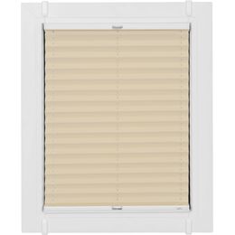Plissee SUNLINES, B:120cm H:85cm, beige, Obermaterial: 80% Polyester, 15% Metall, 5% Kunststoff, Badezimmer, Plissees, "Classic Style Crepe",