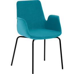 mayer Sitzmöbel Bürostuhl MAYER SITZMÖBEL, B:58cm H:86cm T:59cm, blau, Metall, Polyester, Stühle, "Sessel myHELIOS"