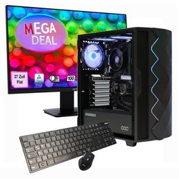 GAMEMAX PC-Komplettsystem "MegaDeal Diamond BK 2612 Ryzen 5 5600G Radeon Graphics 32GB 1TB SSD", Microsoft Windows 11 Home (64 Bit), 32 GB RAM 1.000