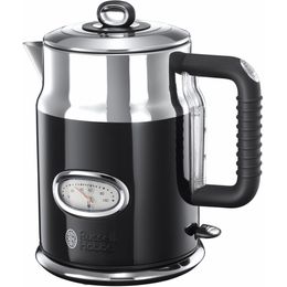 Russell Hobbs Wasserkocher "WK Retro Noir 21671-70", B:17cm H:25,7cm T:24,2cm, schwarz, Wasserkocher