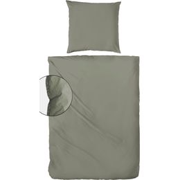 Bettw&auml;sche Primera, gr&uuml;n, Flanell, Obermaterial: 100% Baumwolle, Jugendzimmer, Bettw&auml;sche, "Primera Stone-Washed Flanell", Bettw&auml;sche aus samtig