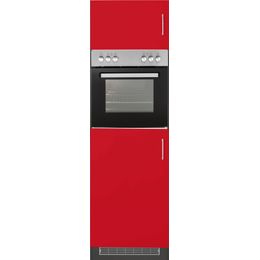 Backofen/K&uuml;hlumbauschrank KOCHSTATION, B:60cm H:200cm T:60cm, grau, Holzwerkstoff, Schr&auml;nke, "KS-Paris", Breite 60 cm