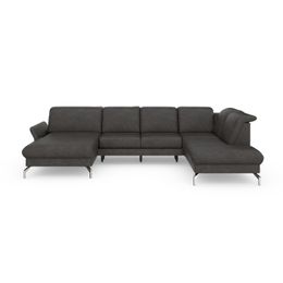 Sit & More Wohnlandschaft SIT & MORE, B:338cm H:84cm T:207cm, grau, Sofas, "Fashion U-Form", wahlweise mit Kopfteilverstellung, Vorziehsitz, motorisch,