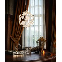 Globo LIGHTING H&auml;ngeleuchte "VIRINA", &Oslash; 28cm H: 150cm, 1 Stk.verchromt, Wohnzimmer, Leuchten, H&auml;ngelampe Esszimmer-Leuchte Esstischleuchte Wohnzimmer