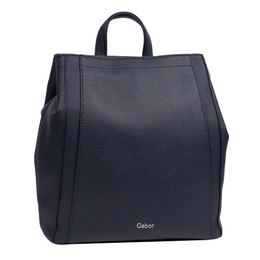 Gabor Damen Rucksack "Bessy", blau, 100% Polyurethan, clean, unifarben, Rucksäcke, variables geradliniges Format markant durch unterlegte Streifen