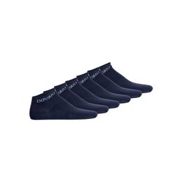 Emporio Armani Herren Sneakersocken "Socken 6er Pack", Gr. 44, blau, Obermaterial: 72% Baumwolle CO. 26% Polyamid PA. 2% Elasthan EL., Socken