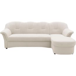 Ecksofa DOMO collection, B:231cm H:84cm T:142cm, beige, 100% Polyester, Wohnzimmer, Sofas, "Flores Schlafsofa, B/T/H: 233/142/86 cm, L-Form",