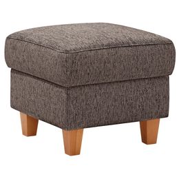 Polsterhocker Home Affaire, B:58cm H:48cm T:58cm, braun, 100% Polyester;Struktur (100% Polyester);Luxus-Microfaser in Lederoptik (100% Polyester),