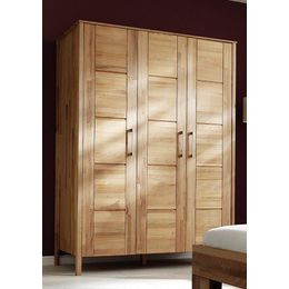 Kleiderschrank Home Affaire, B:156cm H:202cm T:61cm, beige, Massivholz, Schlafzimmer, Schr&auml;nke, "Modesty II", aus massivem Kernbuchenholz, in
