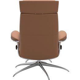 stressless "Paris" Set, Relaxsessel mit Hocker, mit Hocker, Low Back mit Kopfst&uuml;tze, mit Star Base, Gestell Chrom