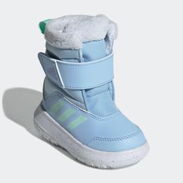 Damen Winterstiefel "WINTERPLAY KIDS STIEFEL", adidas Sportswear, Gr. 25, blau, Synthetik, Textil, Schuhe, Snowboots, Winterboots, Winterschuhe, für