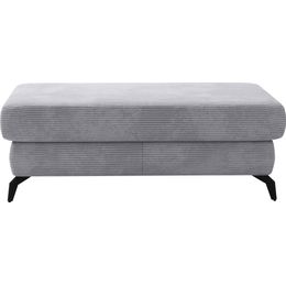 Sit & More Polsterhocker SIT & MORE, B:121cm H:45cm T:67cm, silber, 100% Polyester, Hocker, "Bolero"