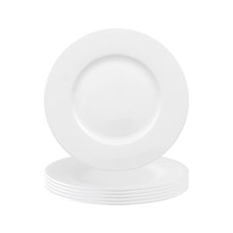 Villeroy & Boch VILLEROY & BOCH Fr&uuml;hst&uuml;cksteller "Fr&uuml;hst&uuml;cksteller Anmut &oslash; 22,5 cm 6er Set wei&szlig;", wei&szlig;, Speiseteller
