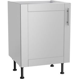 Sp&uuml;lenschrank KOCHSTATION, B:60cm H:87cm T:58,4cm, grau, K&uuml;che, Schr&auml;nke, "KS-Ahus", Breite 60 cm