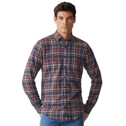 Casamoda Herren Langarmhemd "Casamoda Freizeithemd kariert", blau, Gr. XXXL, kariert, 100% Baumwolle, Hemden