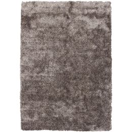 Hochflor-Teppich Kayoom, B:120cm H:45mm L:170cm, grau, Kunstfaser, Teppiche, "Diamond 700", weiche Microfaser, Langflor, Shaggy, Melange, Wohnzimmer