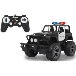 Jamara Kinder RC-Auto "Jeep Wrangler Police", schwarz, Kunststoff, B:18cm H:20cm T:34cm, Fernlenkfahrzeuge