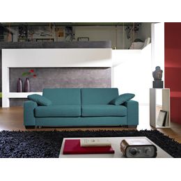 Schlafsofa Bali, B:232cm H:83cm T:100cm, blau, Wohnzimmer, Sofas, "Norwalk, Dauerschläfer", in 140er und 160er Breite, 3 Varianten, auch mit
