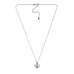 Damen Silberkette "Heart", silber, Basic, Collezione Alessandro, Silber 925 (Sterlingsilber), Halsketten, aus 925 Sterling Silber