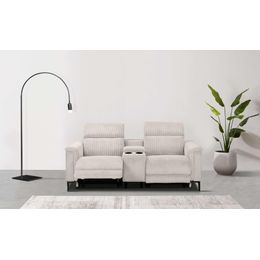 2-Sitzer Home Affaire, B:195cm H:97cm T:99cm, beige, Cord Webstoff 100% Polyester, Sofas, "Lund in Cord, 2er-Kinosofa, TV-Sessel, Multimedia-Sofa,