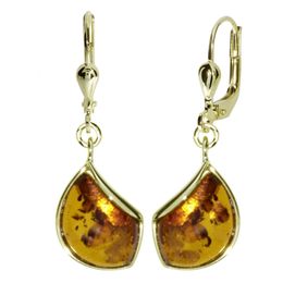 OSTSEE-SCHMUCK Damen Paar Ohrh&auml;nger "OSTSEE-SCHMUCK Ohrh&auml;nger Jula Ohrh&auml;nger Jula", 32 x 11mm, Gelbgold 333, gelb, Gelbgold 333, Ohrringe