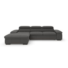 Ecksofa Home Affaire, B:286cm H:73cm T:174cm, braun, Luxus-Microfaser Lederoptik (100% Polyester);Luxus-Microfaser ALTARA NUBUCK (100%