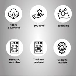 Badetuch Dyckhoff, B:100cm L:150cmsmaragd, Walkfrottier, Obermaterial: 100% Baumwolle, Handt&uuml;cher, "Siena", in tollen Unifarben