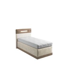 Boxspringbett, beige, Westfalia Schlafkomfort, Bezug Obermatratze 100% Polyester, waschbar bis 60C;Bezug Unterbox und Kopfteil: Mikrofaservelours