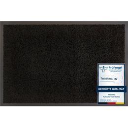 Fu&szlig;matte ANDIAMO, B:60cm H:6mm L:90cm, schwarz, Kunstfaser, Au&szlig;enbereich, Teppiche, "Verdi, Made in Netherlands", Schmutzfangmatte, Eingangsmatte,