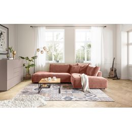 Ecksofa Musterring, B:304cm H:81cm T:224cm, braun, 100% Polyester, Wohnzimmer, Sofas, "Lucia", mit gro&szlig;em Longchair, verschiedene Farben, B304 x T224
