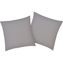 Kissenbezug bellana, B:80cm L:80cm, silber, Baumwolle, Obermaterial: 100% Baumwolle, Kissenbez&uuml;ge, "Mako-Jersey-Exclusiv", aus reiner Baumwolle